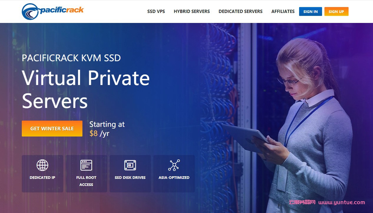 PacificRack：2021最新618特价优惠,美国便宜低价VPS,1核1G内存100Mbps带宽,$9.99/年_VPS主机_侠客网